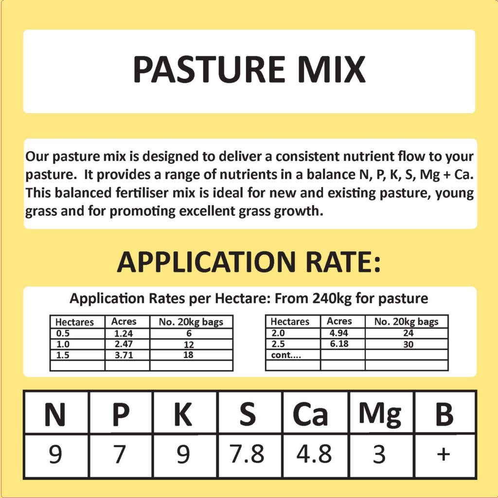 Pasture Mix 20kg - Garden with Fertilizer New Zealand